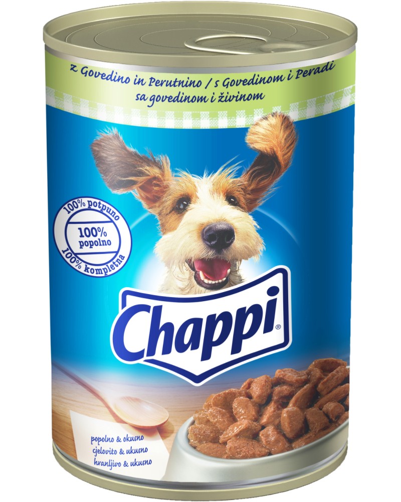Chappi - Консерва за кучета с говеждо и птиче месо - store.bg