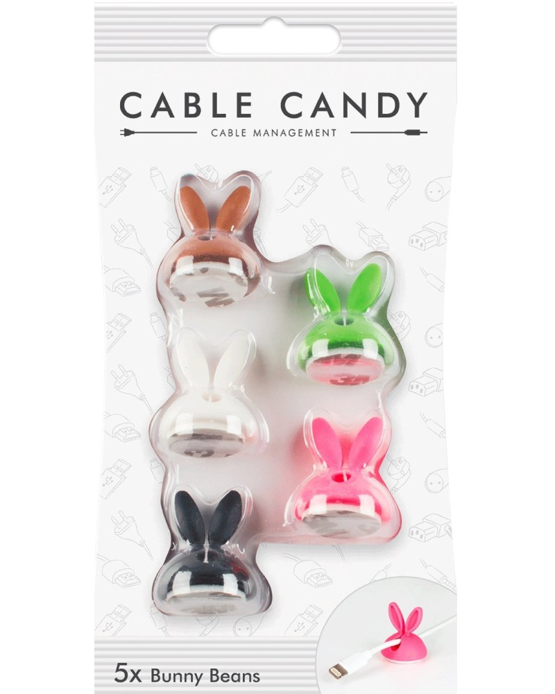 Закачалки за кабел зайчета Cable Candy - store.bg