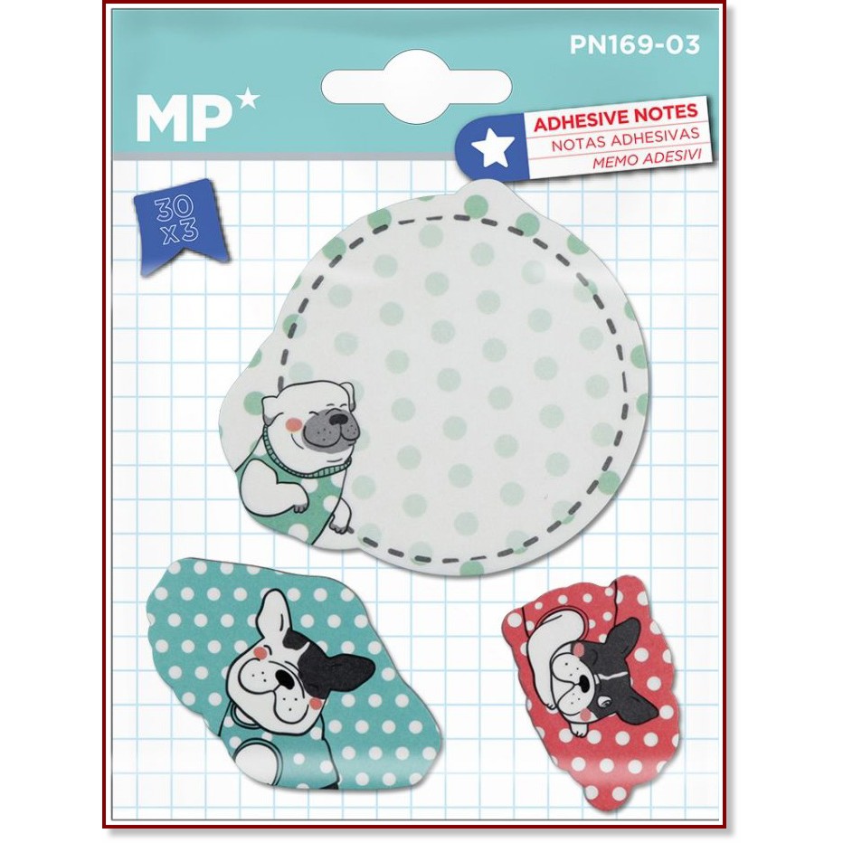 Цветни самозалепващи листчета с картинка MP Dogs - store.bg