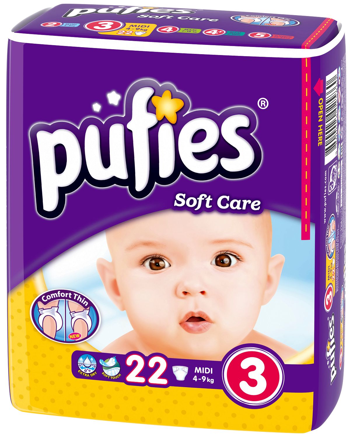 Pufies Soft Care - Midi - store.bg