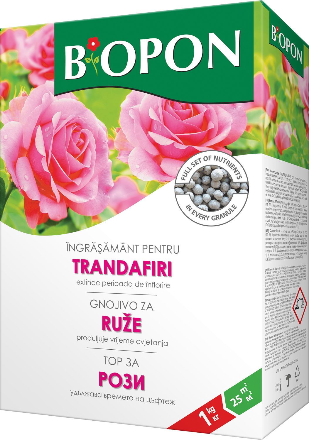 Тор на гранули за рози Biopon - store.bg