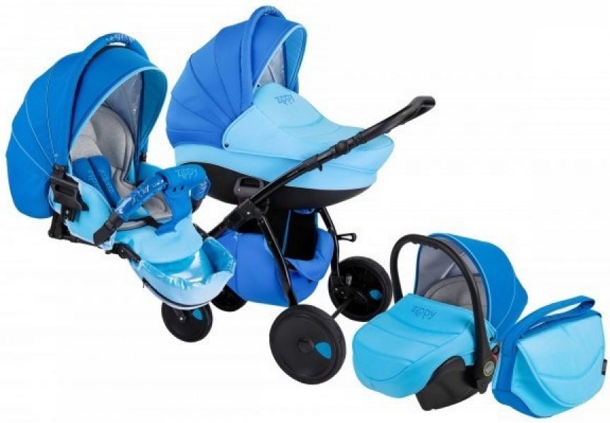 Бебешка количка 3 в 1 - Natural: Light Blue - store.bg