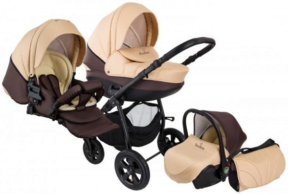 Бебешка количка 3 в 1 - City: Brown - С 4 колела - store.bg