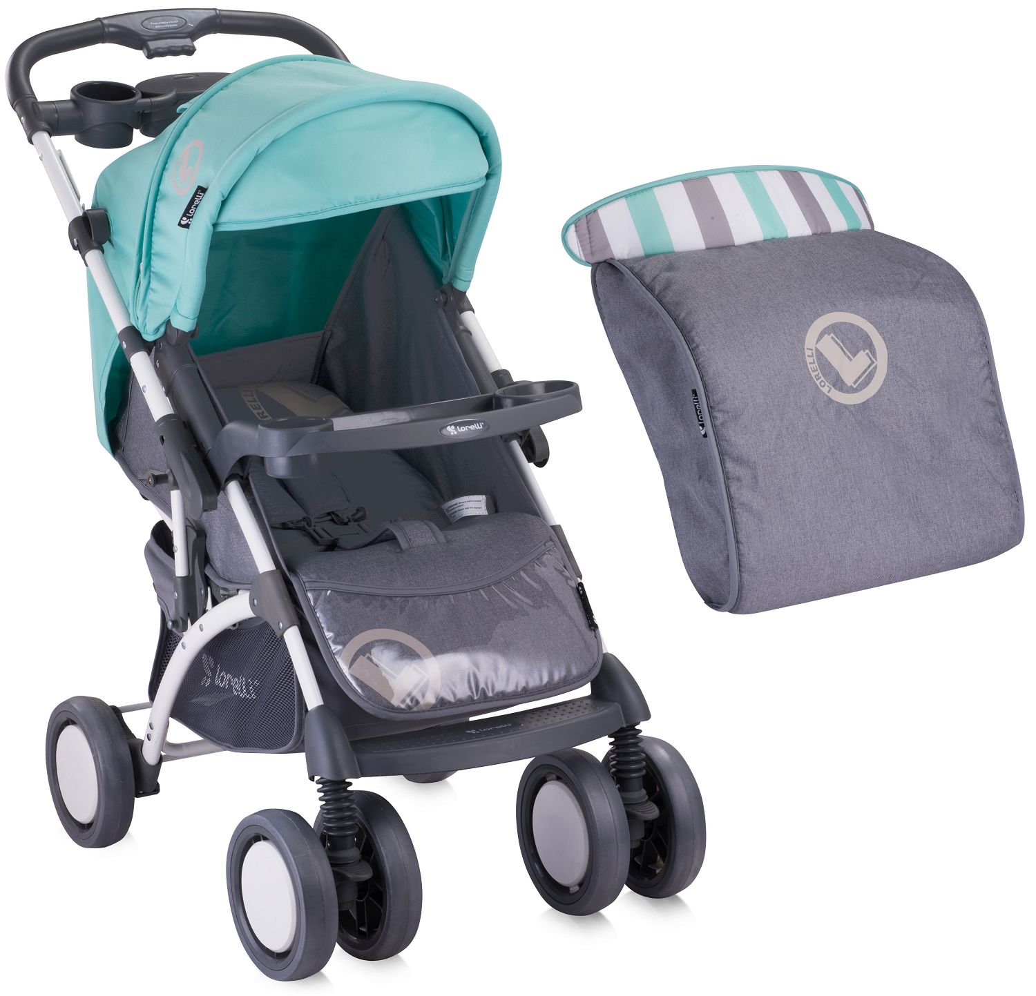 Лятна бебешка количка - Apollo: Grey & Green - store.bg