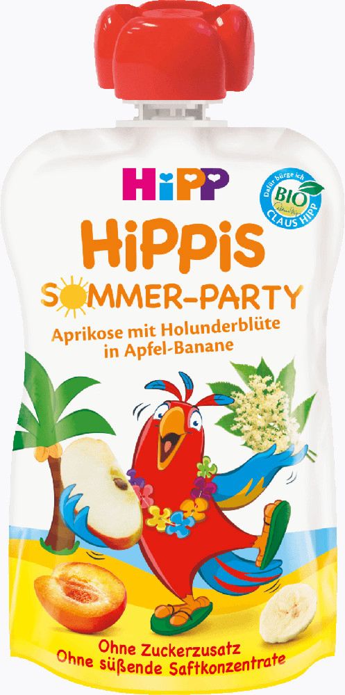 HiPP - Био HiPPiS ябълка и банан с кайсия и бъз - store.bg