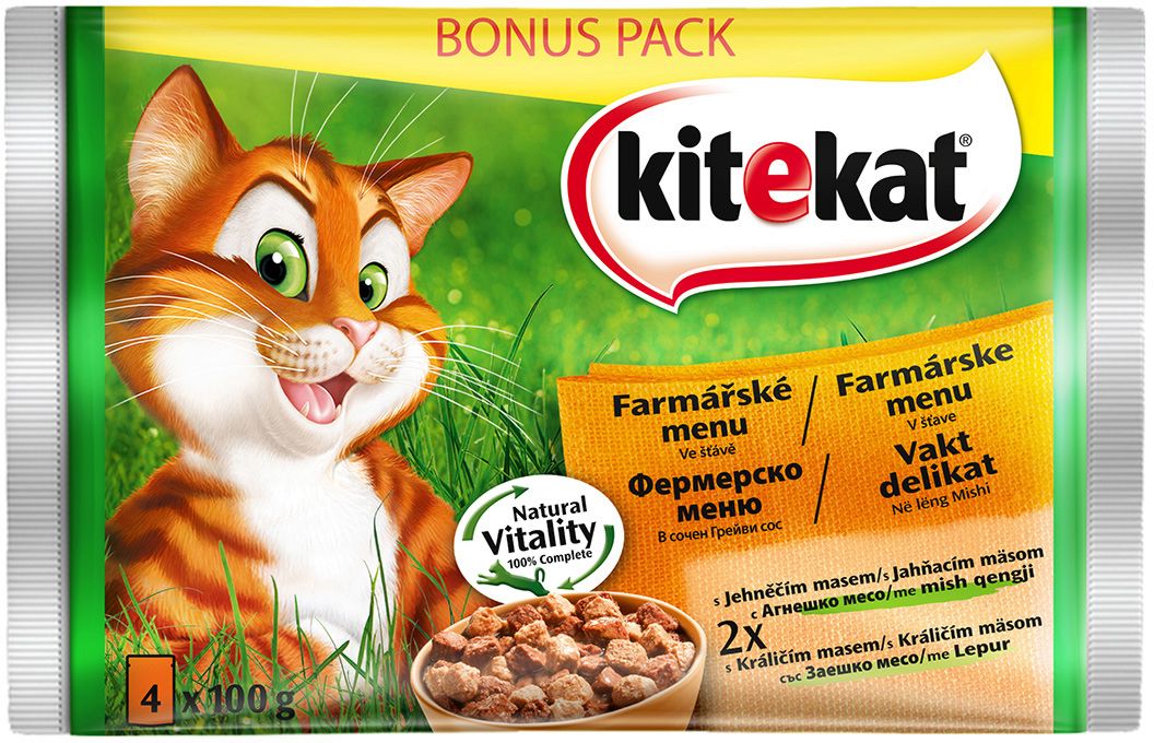 Kitekat Pouch Farm Menu in Gravy - store.bg