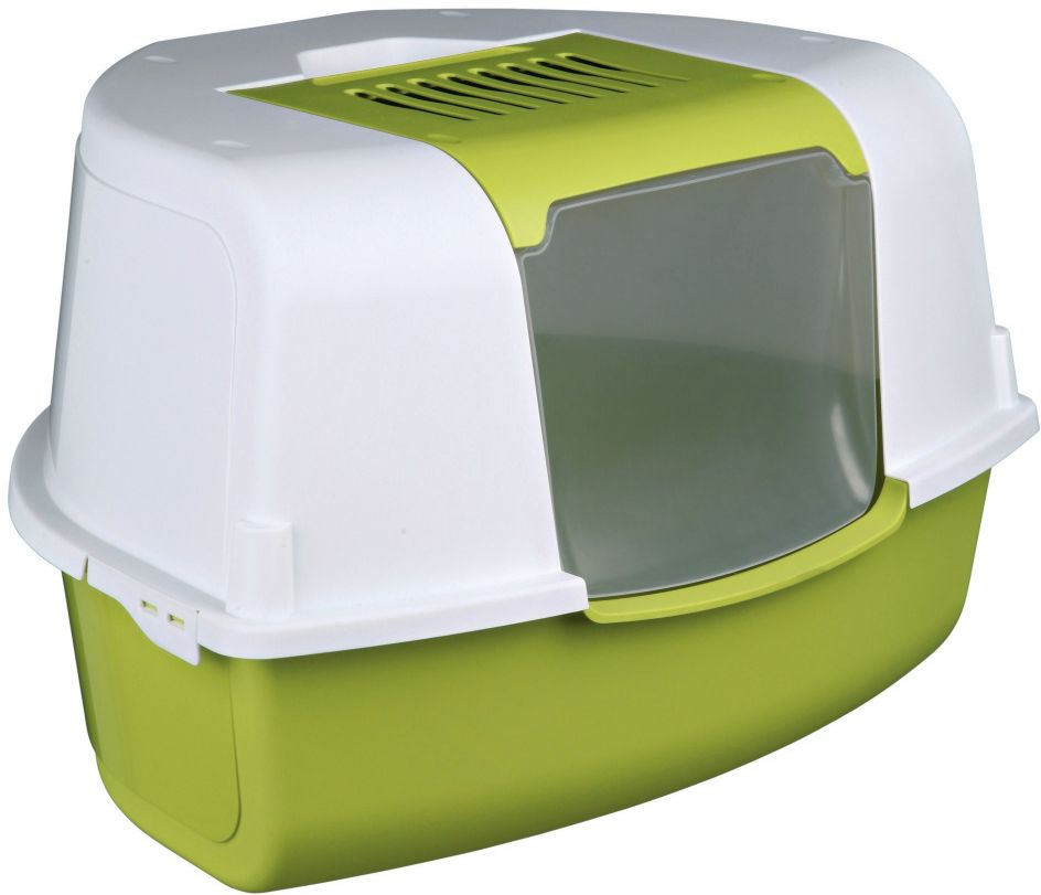 Trixie - Ъглова котешка тоалетна с капак и вратичка - store.bg