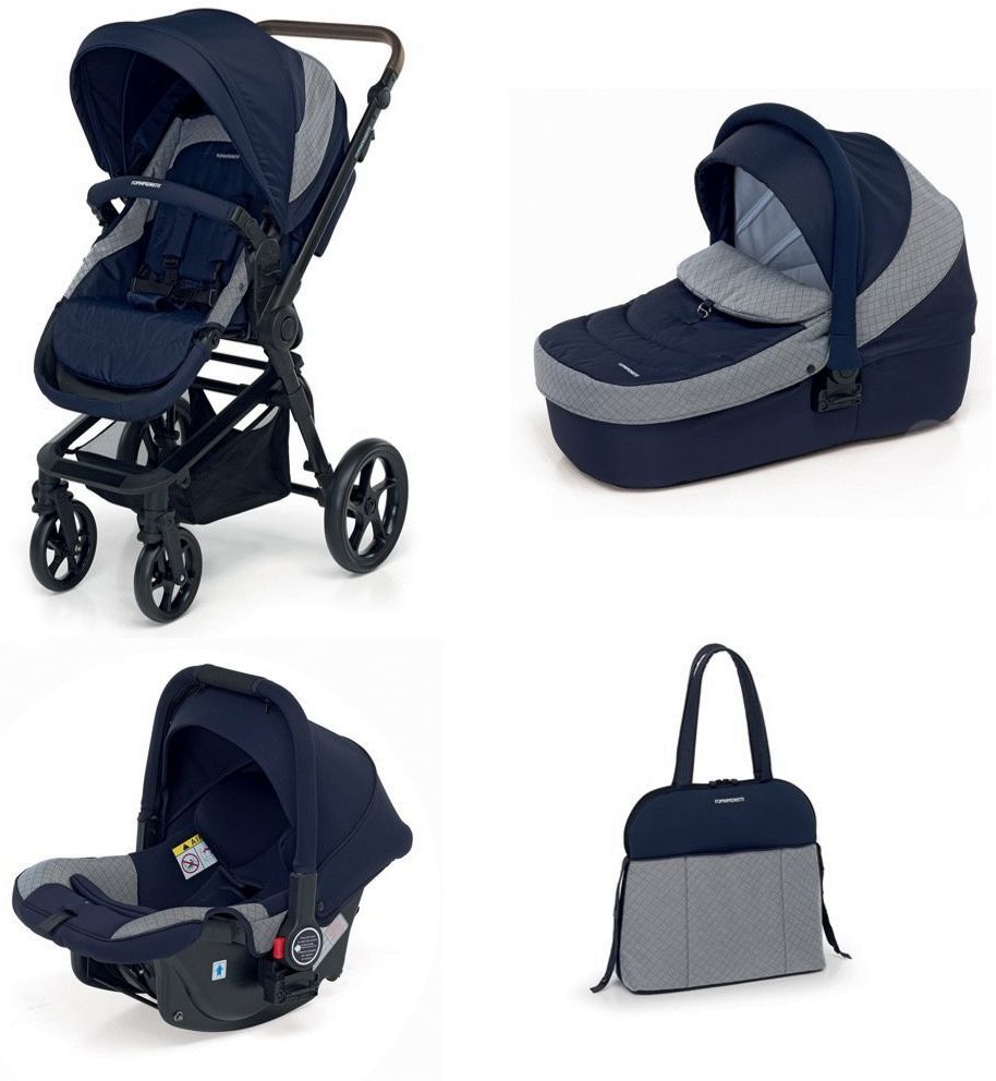 Бебешка количка 3 в 1 - 3Chick Elegant Blue - store.bg