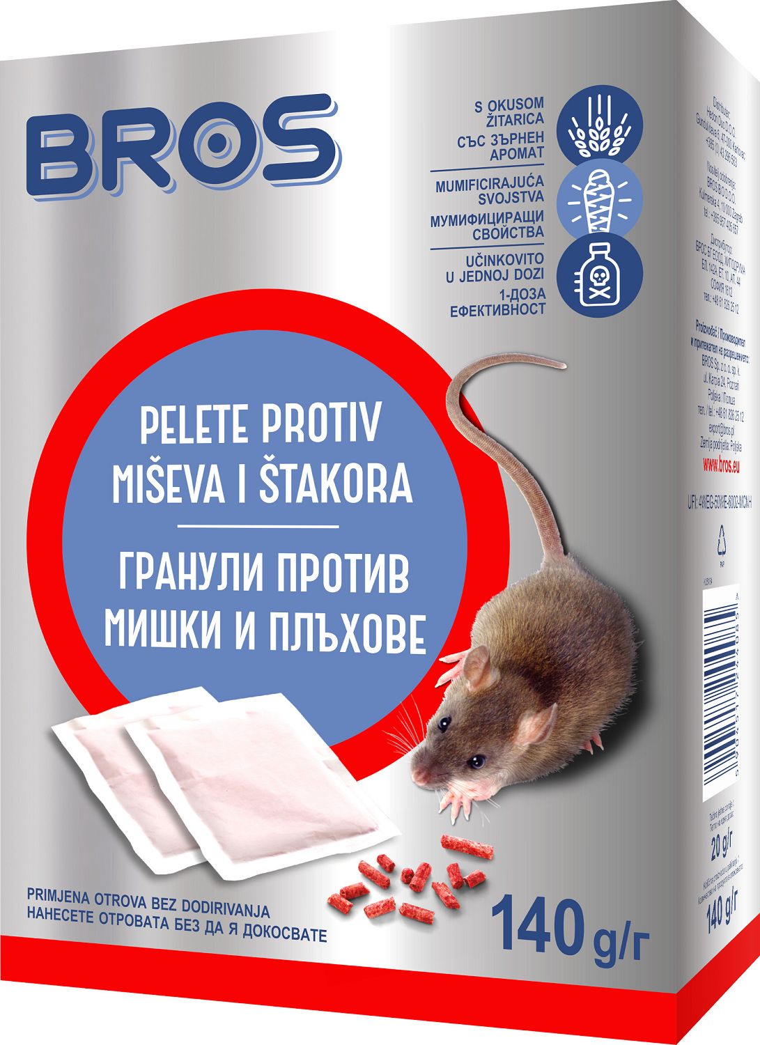 Отрова за мишки и плъхове Bros - store.bg