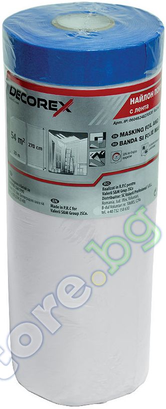 Покривен найлон с лента за защита на прозорци Decorex - store.bg