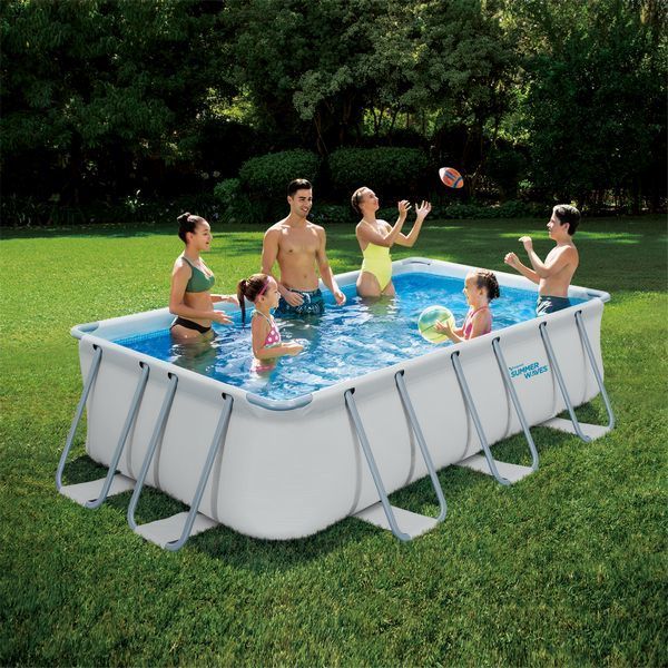 Правоъгълен сглобяем басейн Polygroup Summer Waves - store.bg