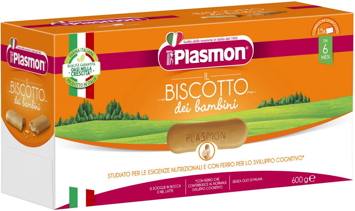 Бебешки бишкоти Plasmon - 600 g, за 6+ месеца - store.bg