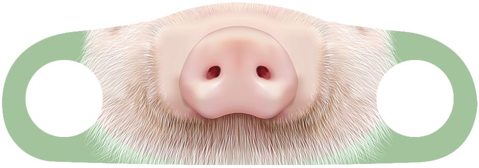 Предпазна маска за многократна употреба - Прасе - store.bg