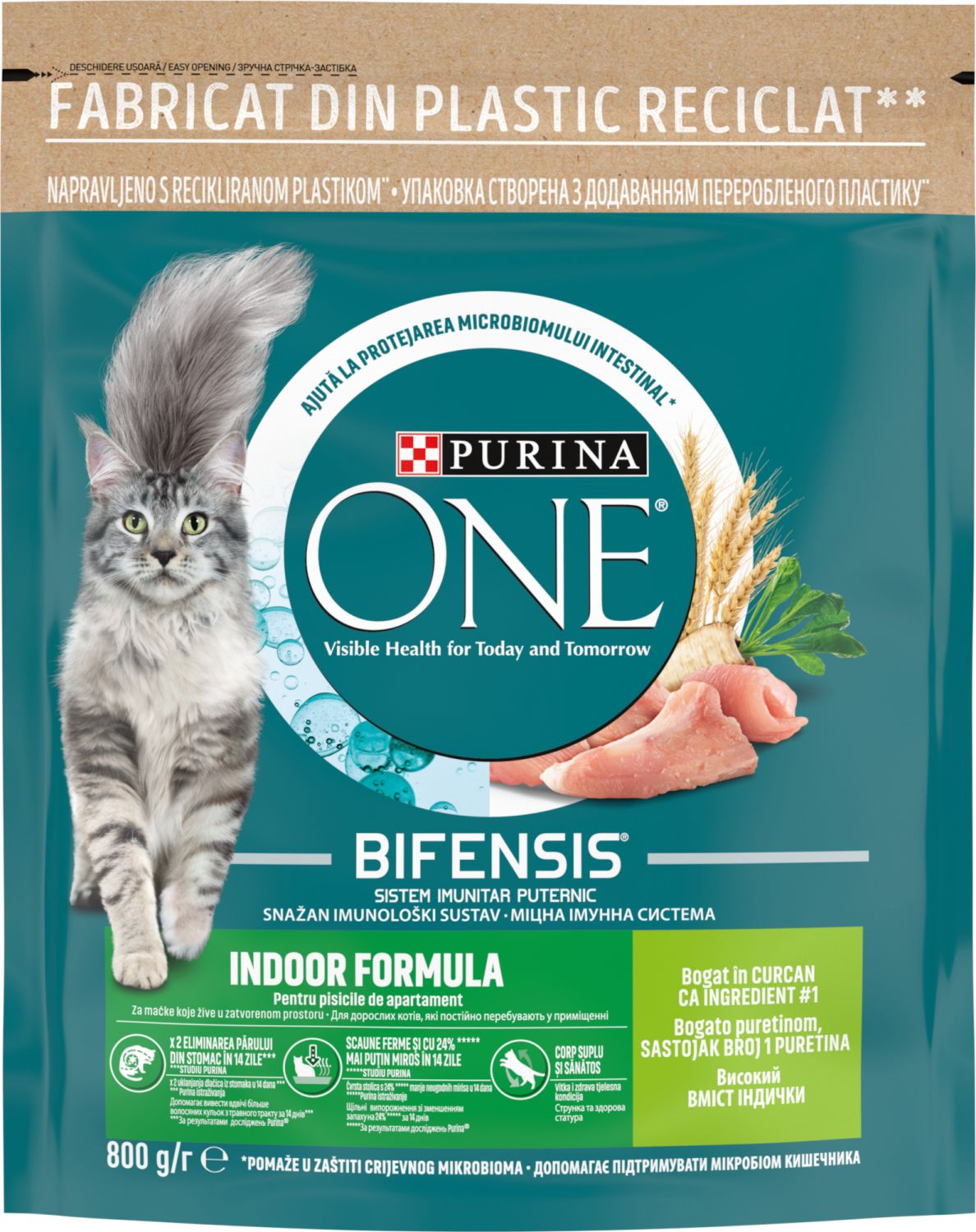 Суха храна за домашни котки Purina ONE Bifensis Indoor Formula - store.bg