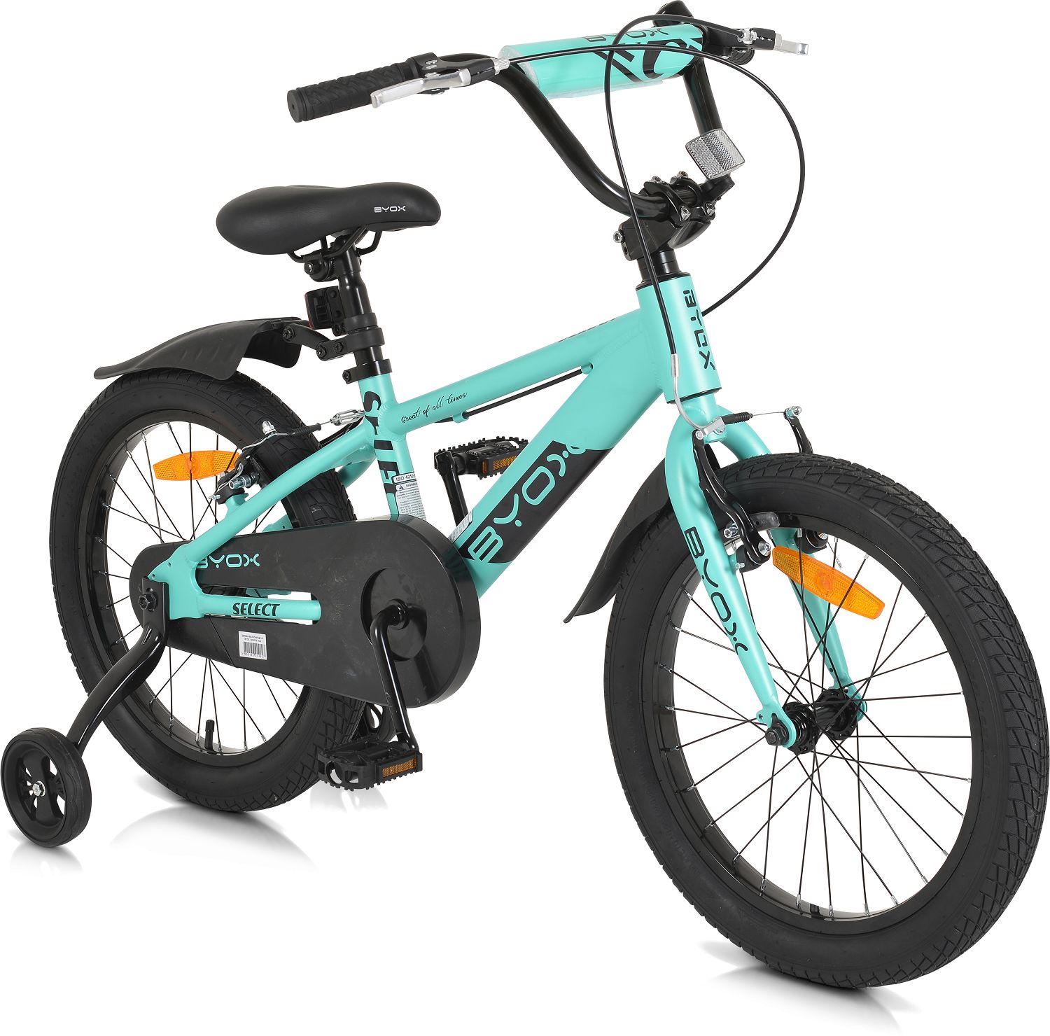 Детски велосипед с помощни колела 18" Alloy BYOX - store.bg