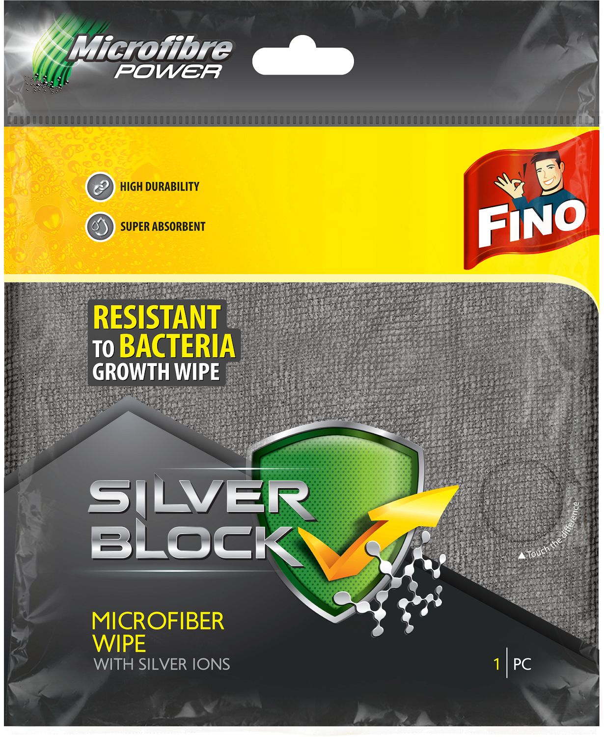 Антибактериална микрофибърна кърпа Silver Block Fino - store.bg