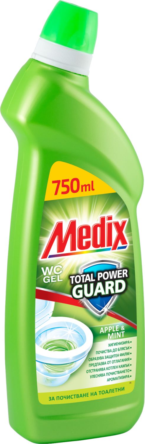 Гел за тоалетна с ябълка Medix Total Power Guard - store.bg