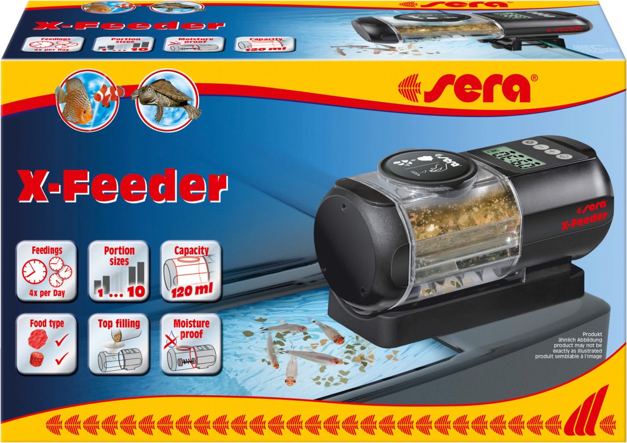 Автоматичен диспенсър за храна за аквариум sera X-Feeder - store.bg