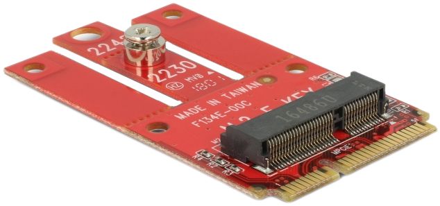 Mini PCIe към M.2 Key E адаптер DeLock - store.bg