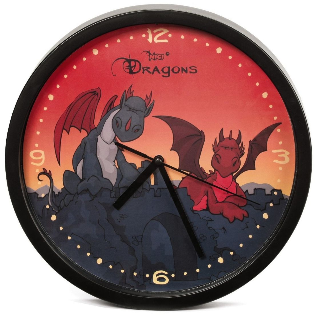 Детски стенен часовник - Дракони - store.bg