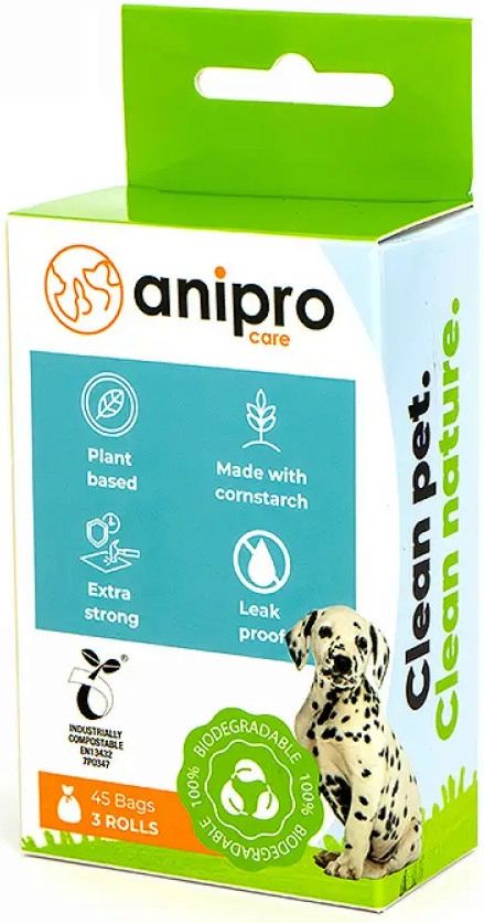 Компостируеми торбички за кучешки отпадъци anipro - store.bg