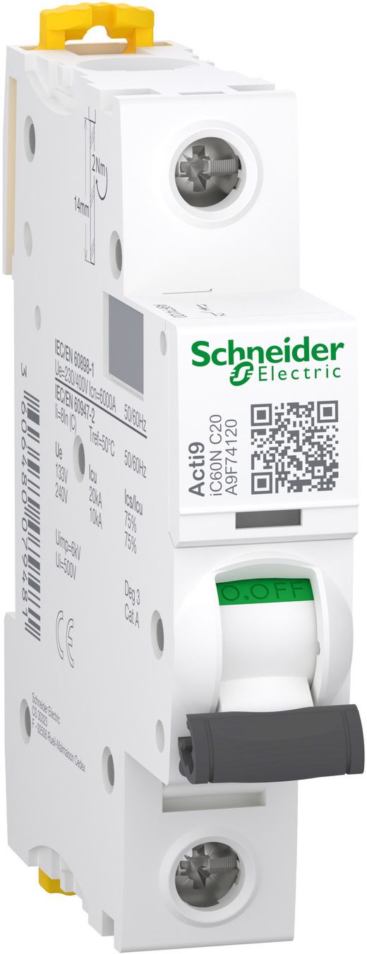 Автоматичен прекъсвач Schneider Electric 20А A9F74120 - store.bg