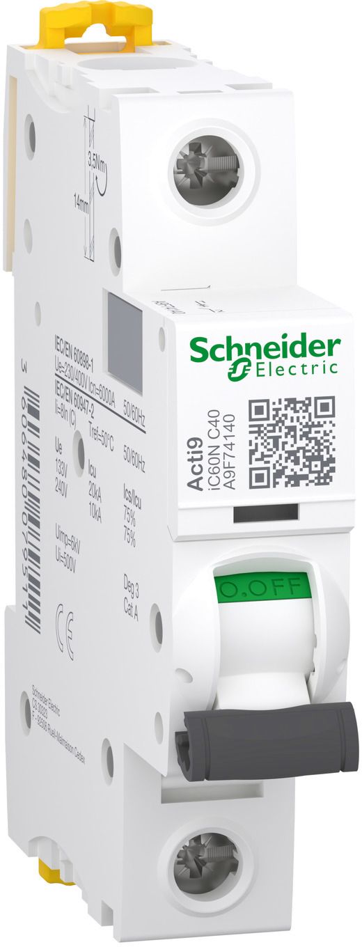 Миниатюрен автоматичен прекъсвач Schneider Electric 40А A9F74140 - store.bg